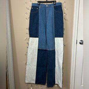 FARM Rio | Jeans | Farm Rio Denim Patchwork Wide Leg Jean | Poshmark